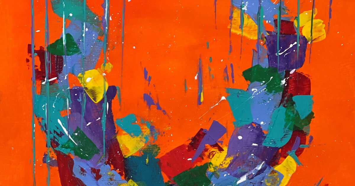 Exuberance! tangerine - Marilyn Silverstein Art